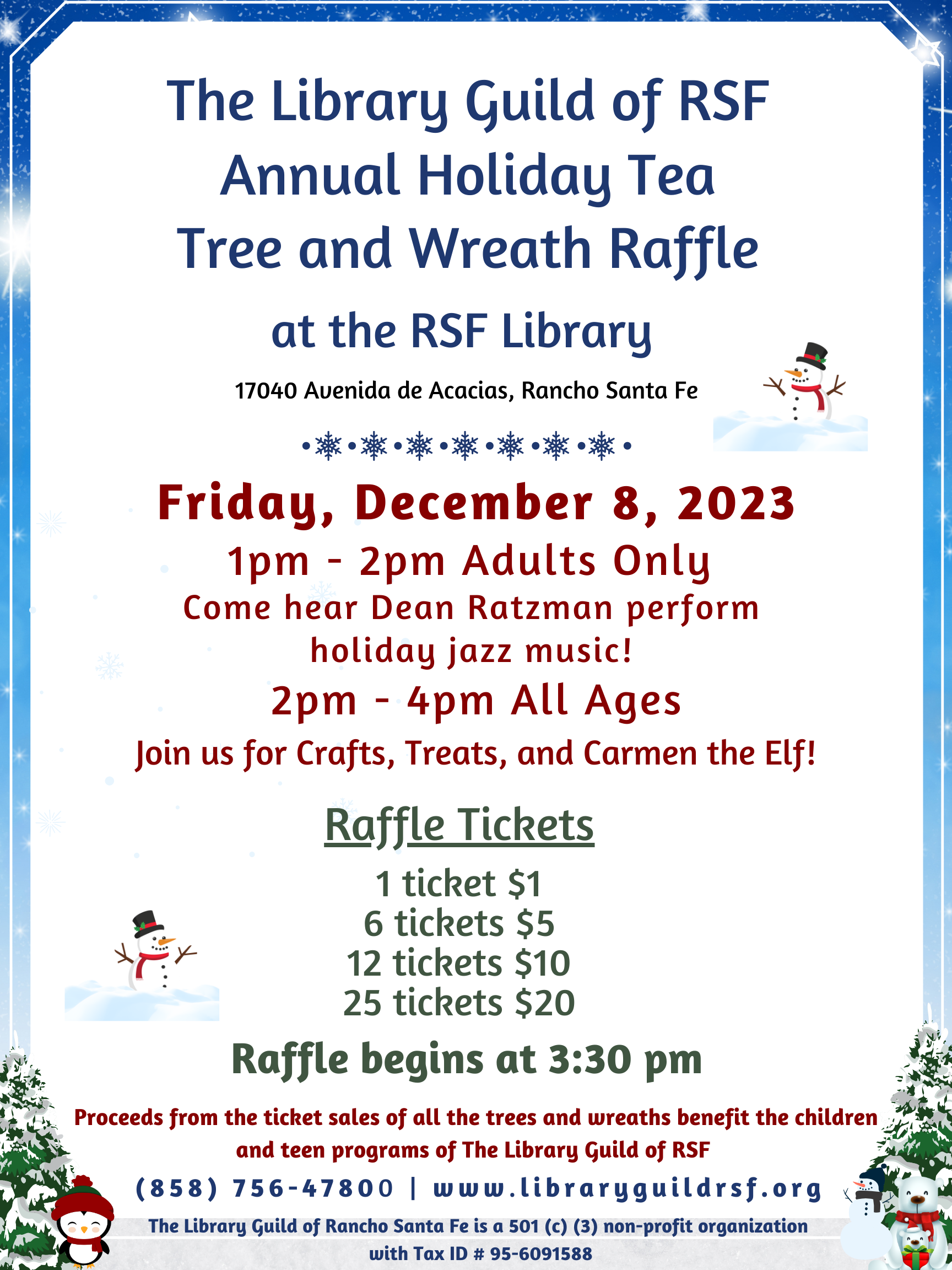 The Library Guild of RSF Annual Holiday Tea And Tree Raffle - Library ...