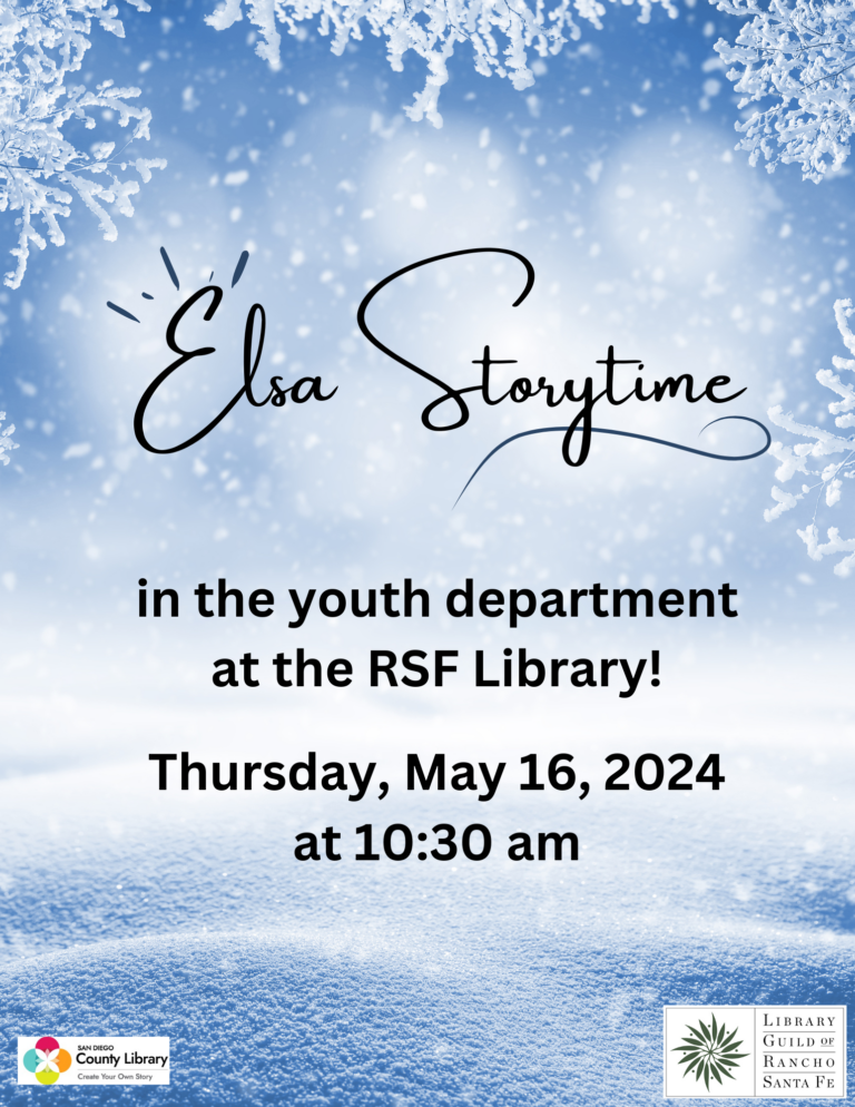 Elsa Storytime - Library Guild of Rancho Santa Fe